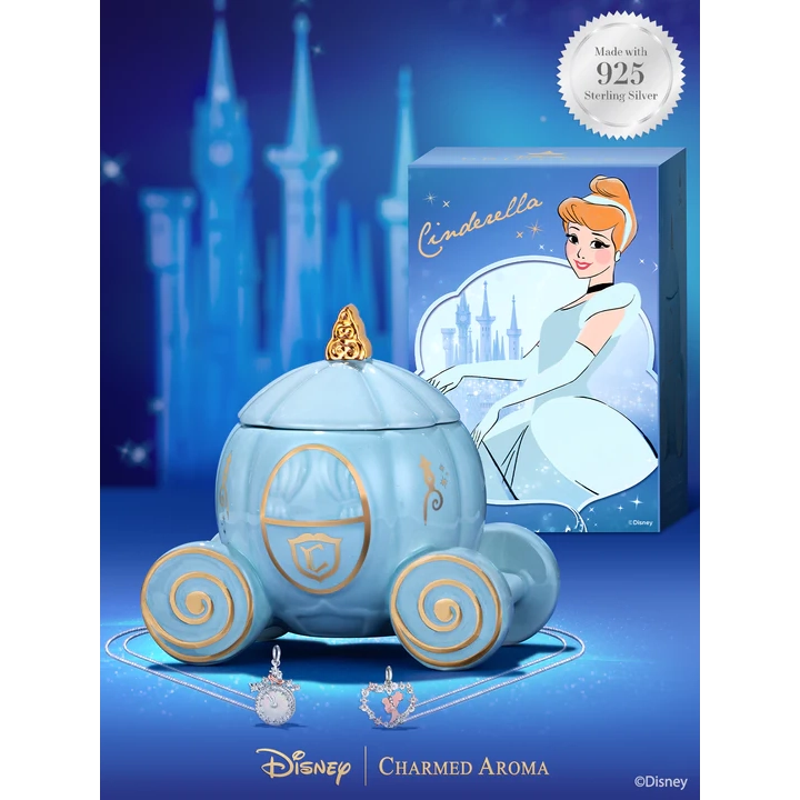 Charmed Aroma-Cinderella Carriage Candle - 925 Sterling Silver Cindere